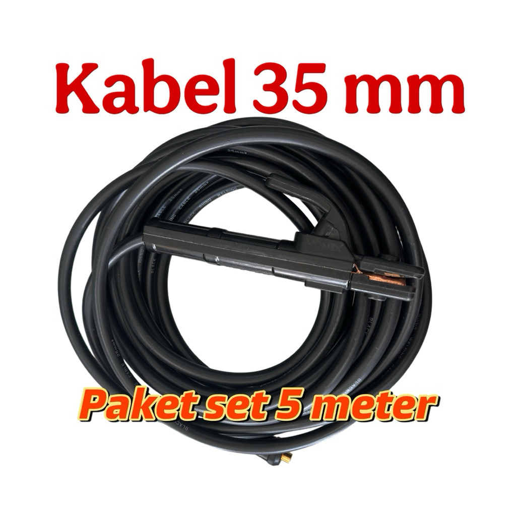 Jual Paket kabel las set 5 meter Rhino 35 mm plus stang las 200a kabel ...