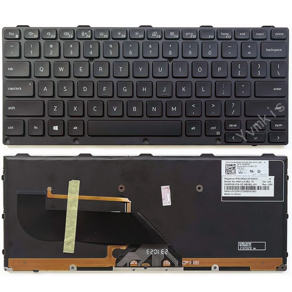 Jual US English RGB Backlit Keyboard for Dell Latitude 7330 Rugged ...