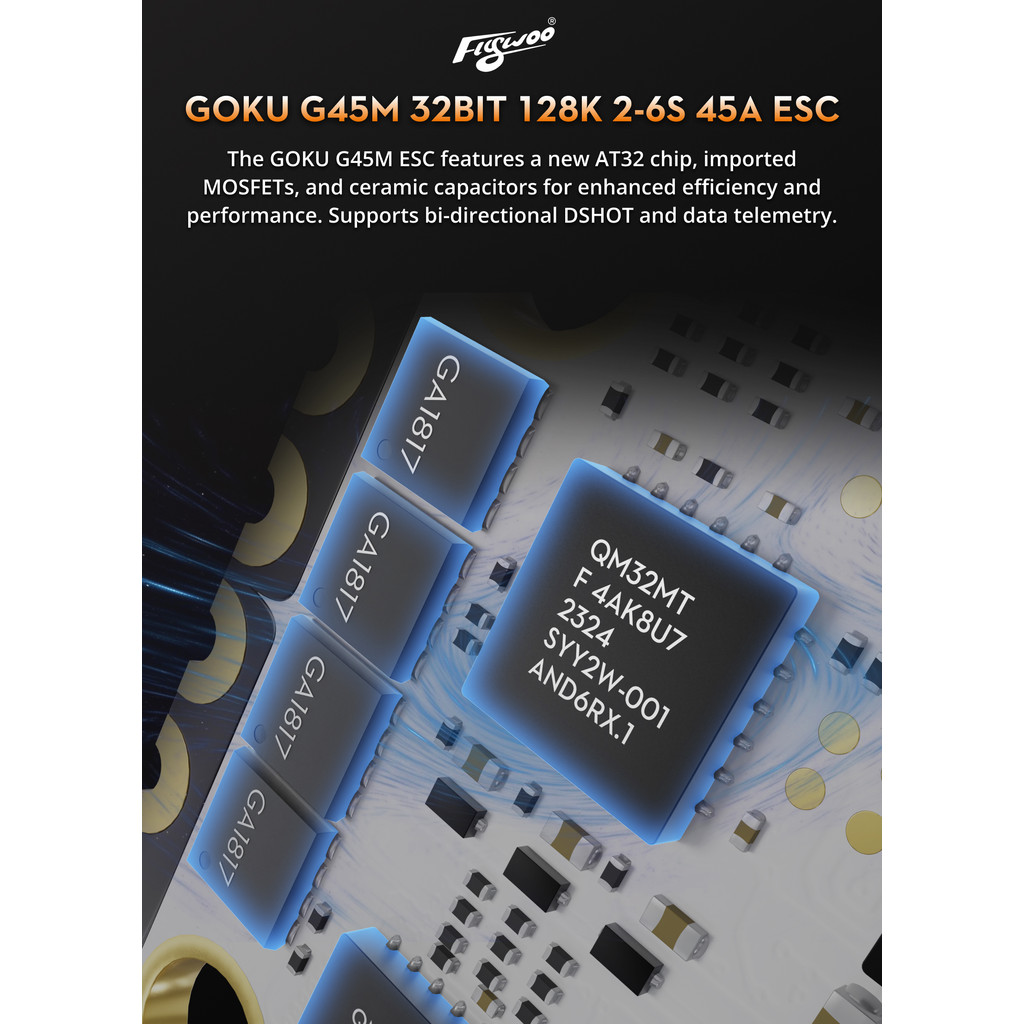 Jual Flywoo GOKU F722 Pro Mini V2 45A 20x20 Stack, 32Bit 128K Plug&Play Flight Controller ESC ...