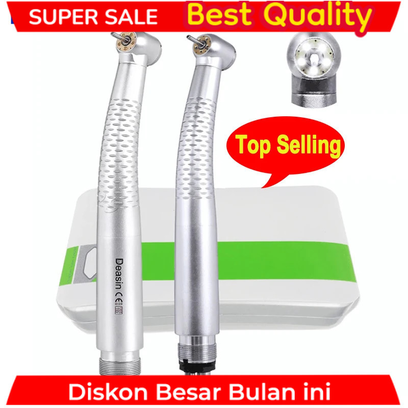 Jual Dental High Speed 5 LED Handpiece Dentist Tips E-Generator Air ...