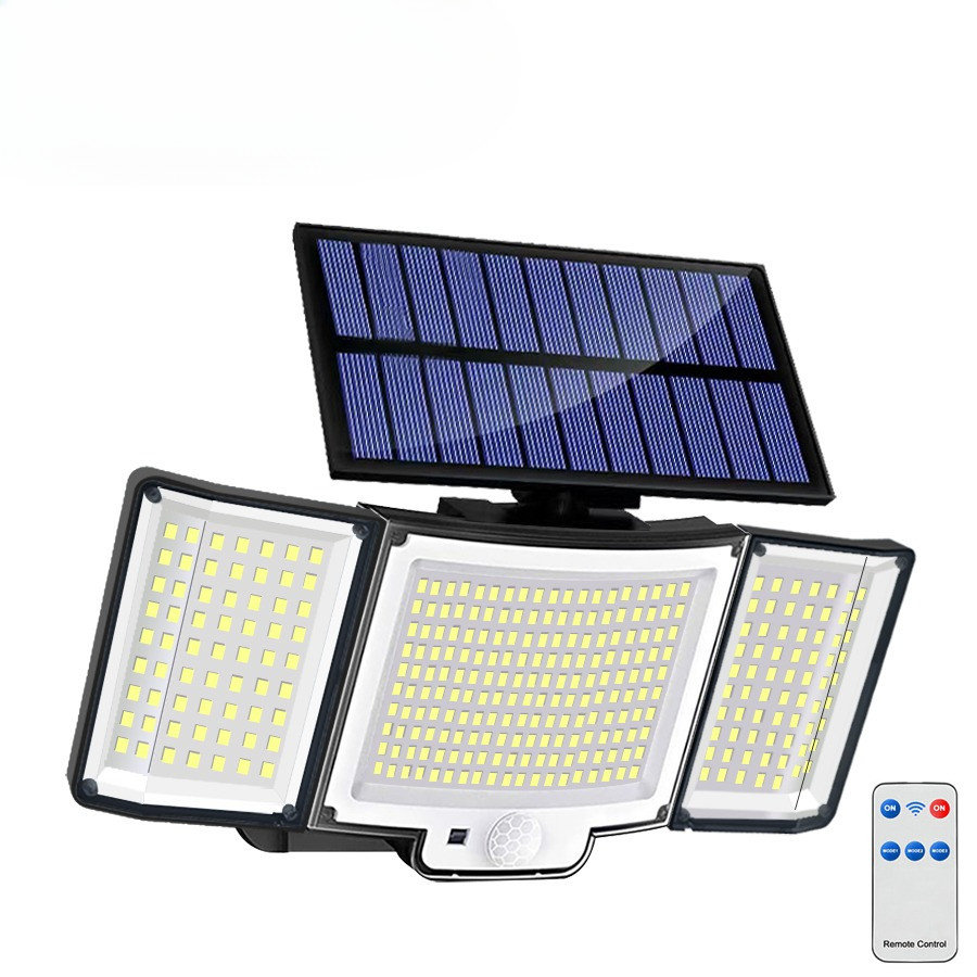 Jual Solar Lights Outdoor 348LED 3 Heads Waterproof Solar Powered ...