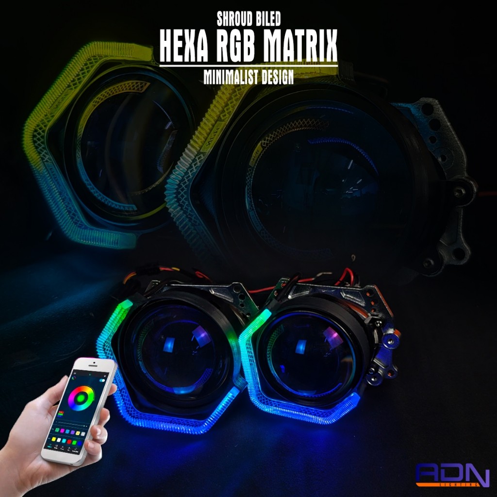 Jual ADN Shroud BILED PROJECTOR Hexa Matrix RGB – Minimalist Design ...