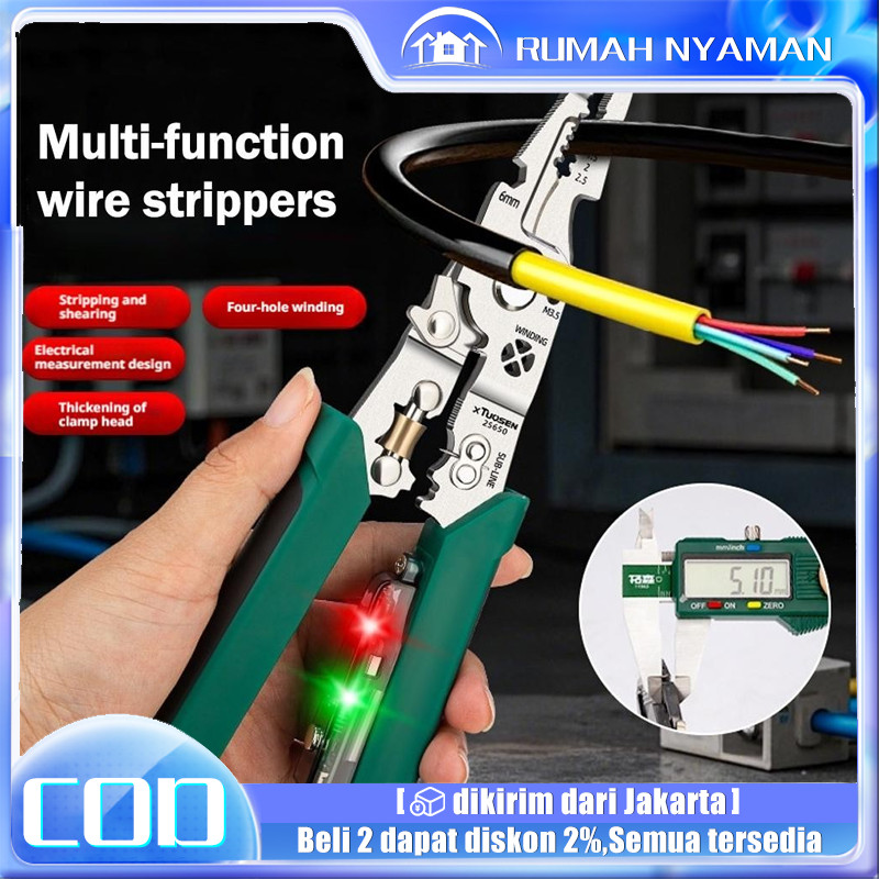 Jual Tang Kabel Tespen Multifungsi 27in1 Kupas Potong Crimping Jepit ...