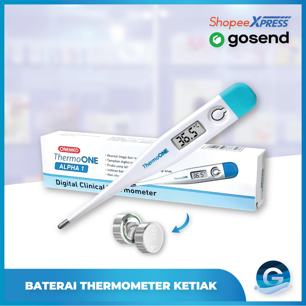 Jual Baterai Termometer Digital Batre Thermometer Ketiak | Shopee Indonesia