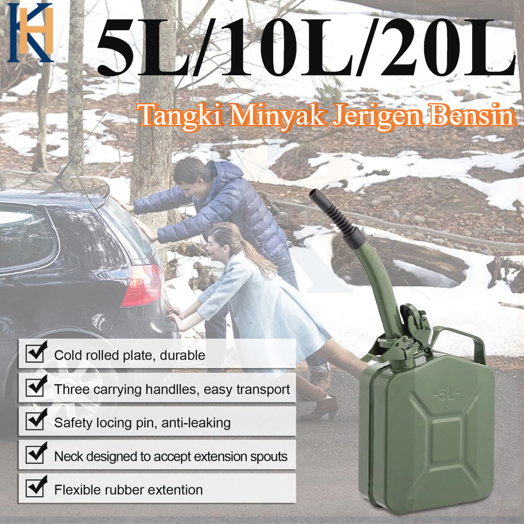 Jual 20L/10L/5L Tangki Minyak Jerigen Bensin Tangki Bahan Bakar Tangki ...