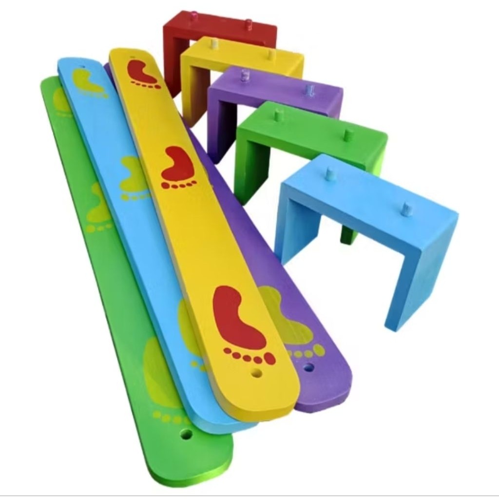 Jual [LA] Wooden Toys Balance Beam Papan Titian / Papan Keseimbangan ...