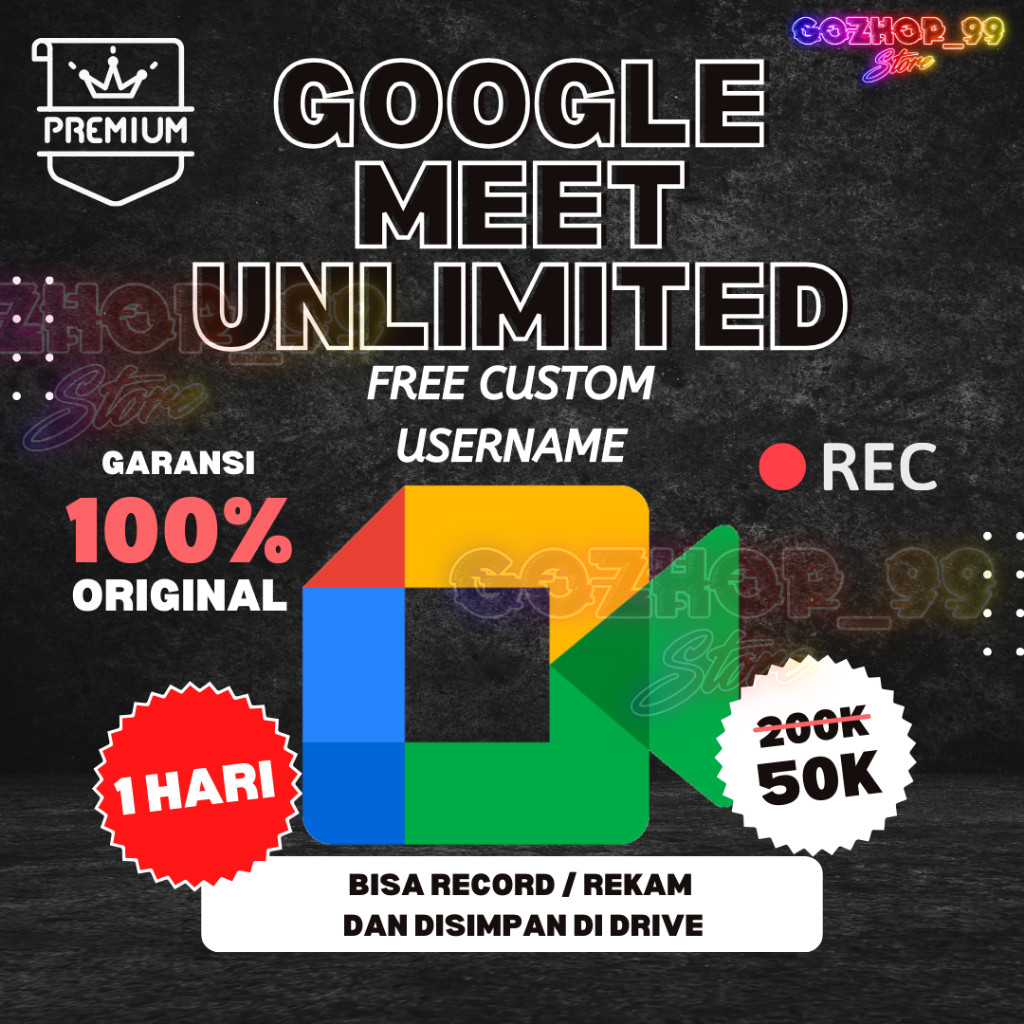 Jual Google Meet Google Meeting Gmeet 1 Hari Bisa Recording Rekam ...