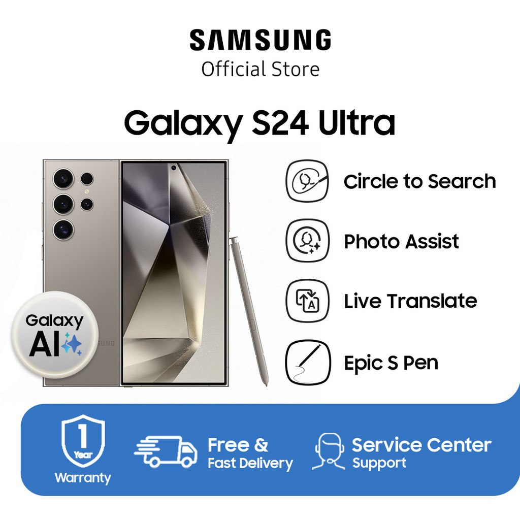 Jual Samsung Galaxy S24 Ultra 12/256GB-Titanium Gray,Smartphone AI ...