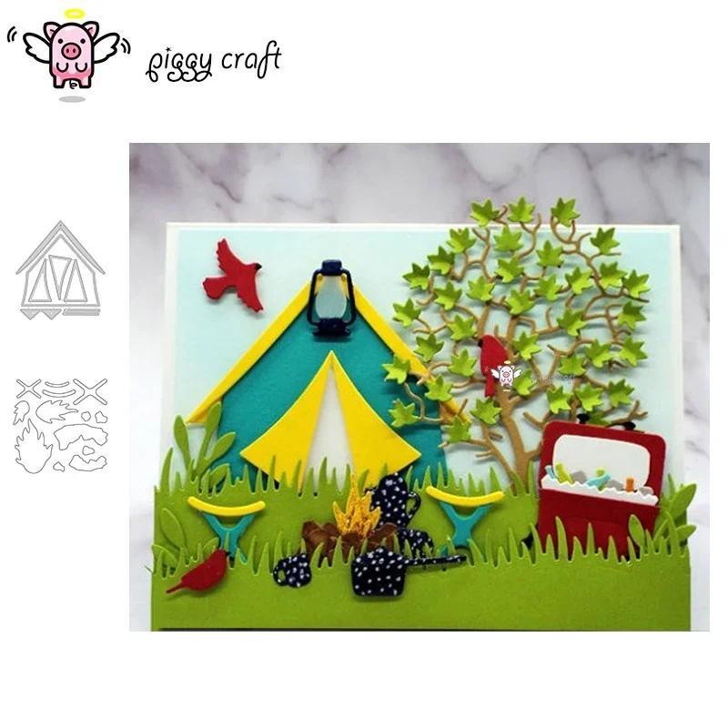 Jual Piggy Craft metal cutting dies cut die mold Camping tent wood fire ...