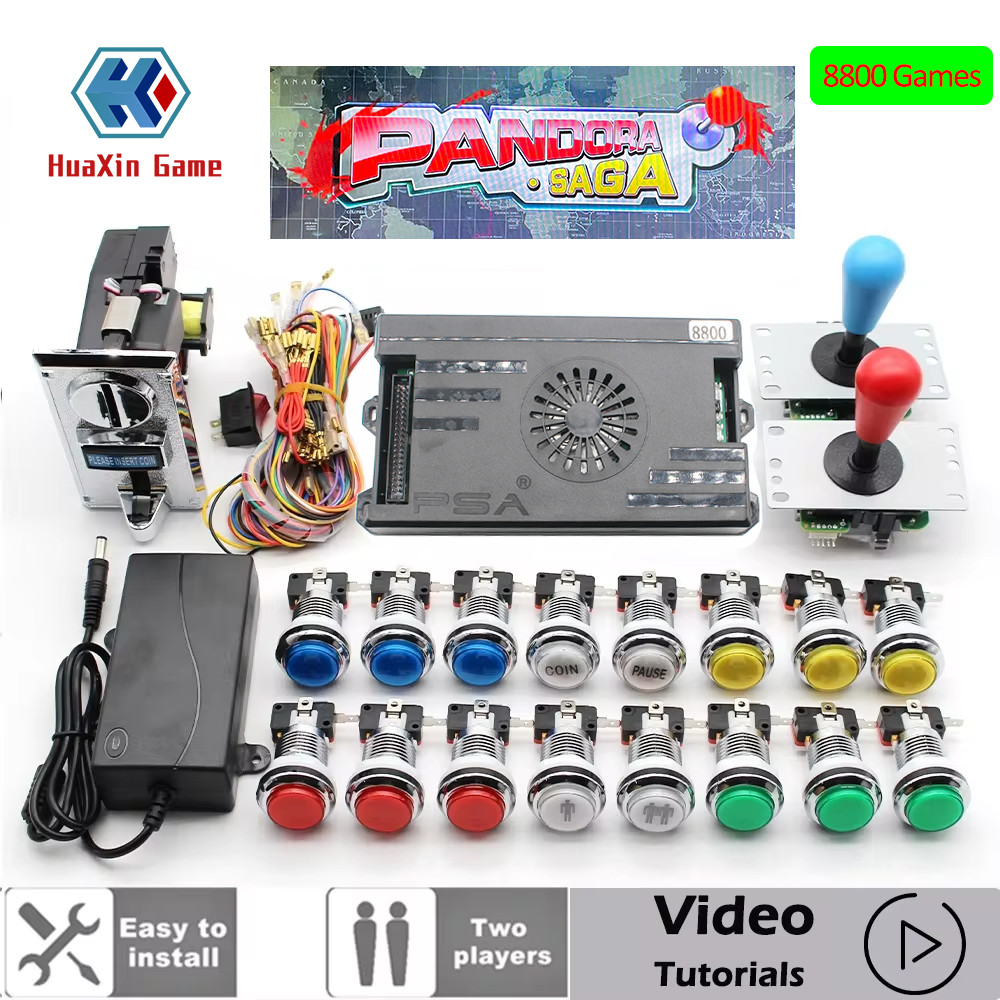 Jual 2 Player 8800 in 1 Pandora Saga Box Kit Copy SANWA Joystick,Chrome ...