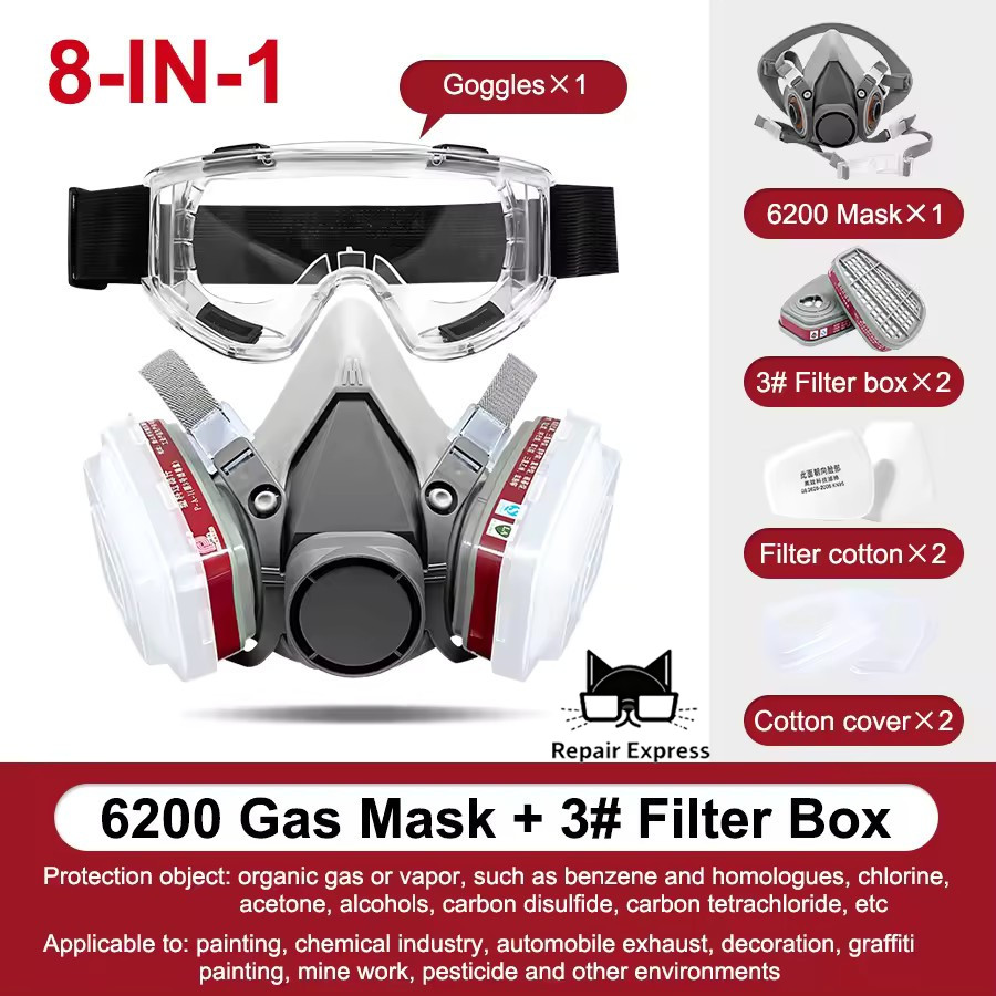 Jual Masker Respirator Gas / Masker Cat / Masker Laboratorium Safety ...