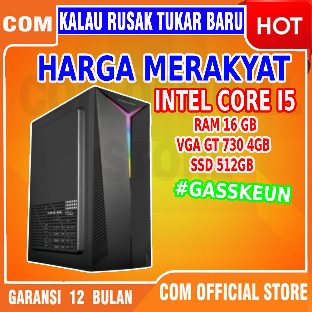 Jual PC GAMING FULLSET MURAH KOMPUTER COMPUTER RAKITAN I5 RAM 16GB VGA ...