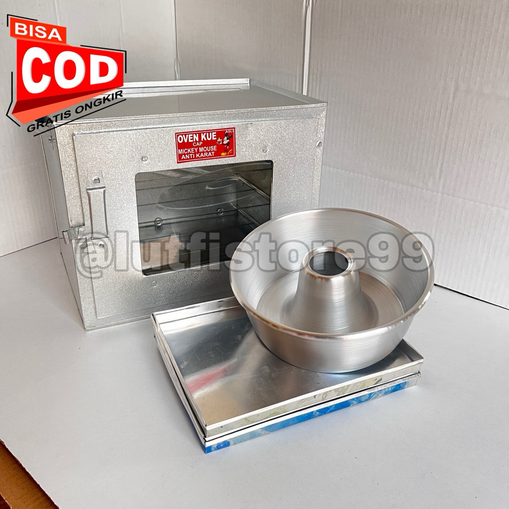 Jual Oven Tangkring Kompor Open Kue 3 Susun + 2 Jenis Loyang Mini Rak ...