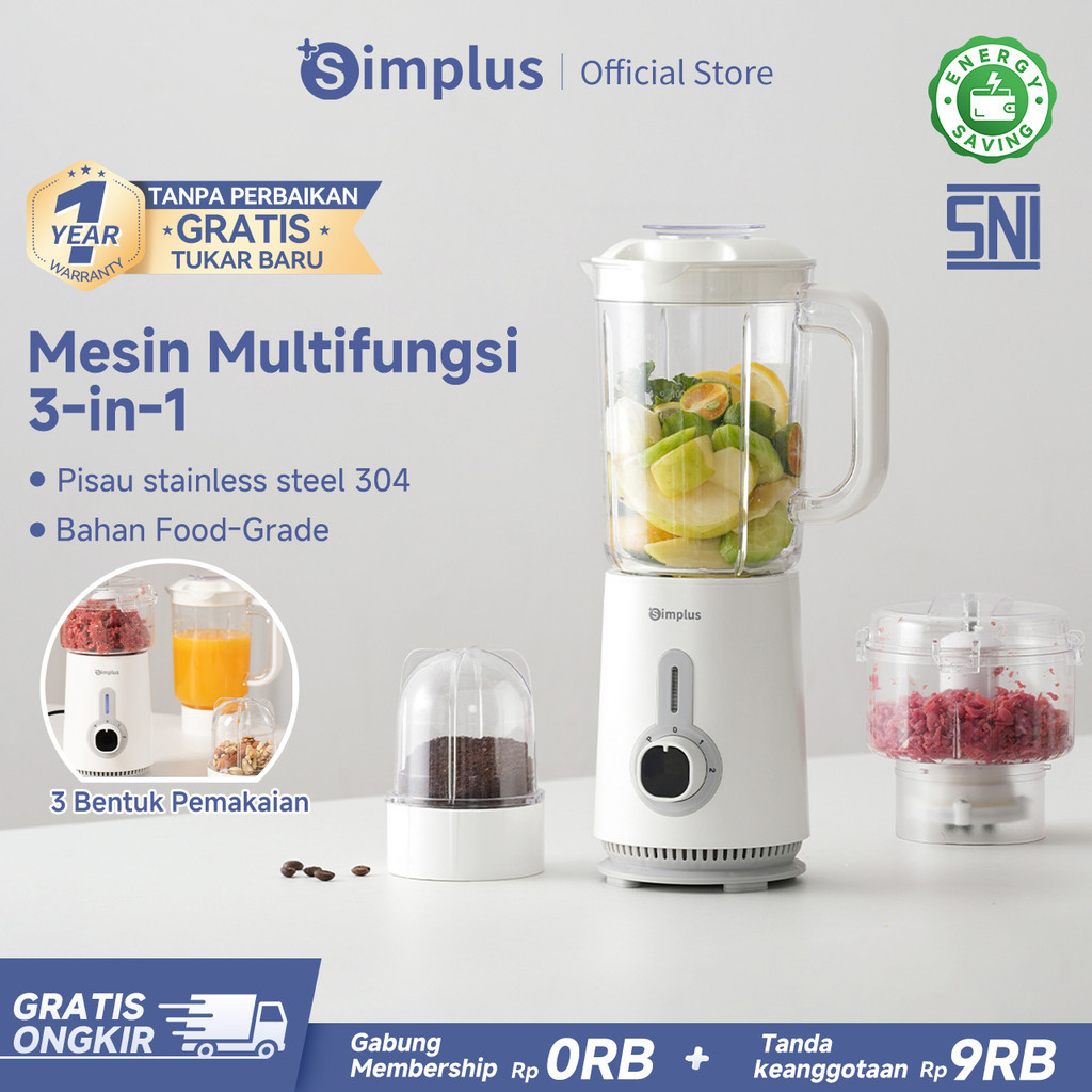 Jual Simplus Blender 3-in-1/5-in-1 Serbaguna Penghalus Makanan 1,25L ...