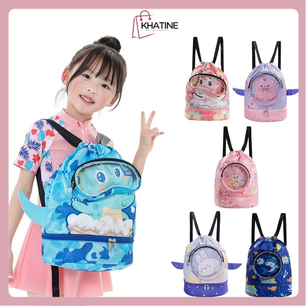 Jual KHATIN (576) Tas Renang Anak Anti Air Waterproof Karakter Lucu ...