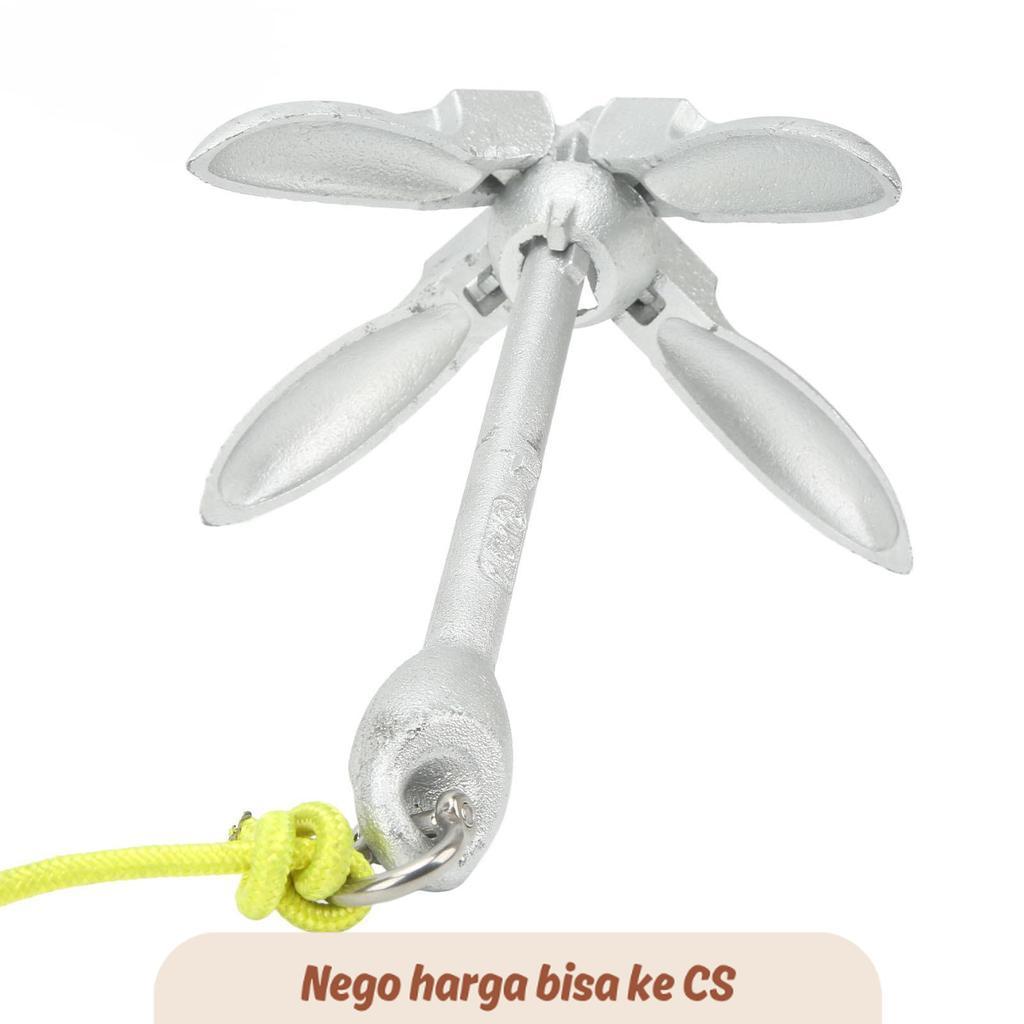 Jual LL Foldable Ship Anchor Rope Kit Strong Carbon Steel Claw Anchor ...
