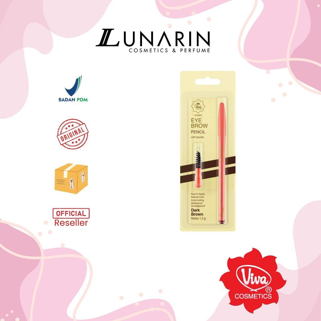 Jual LUNARIN COSMETICS | VIVA QUEEN EYE BROW PENCIL WITH SPOOLIE BROWN ...