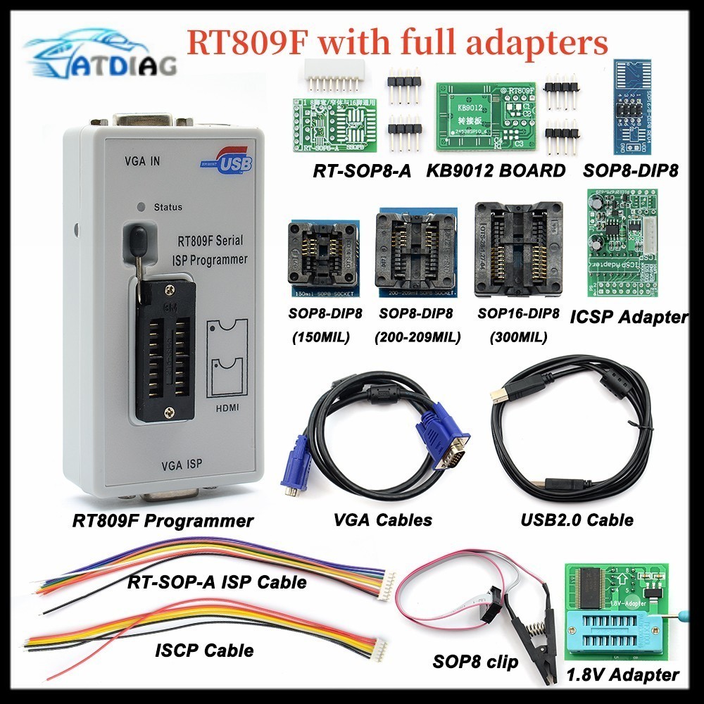 Jual BADABEST Newst Original RT809F ISP Programmer/ RT809 lcd usb ...