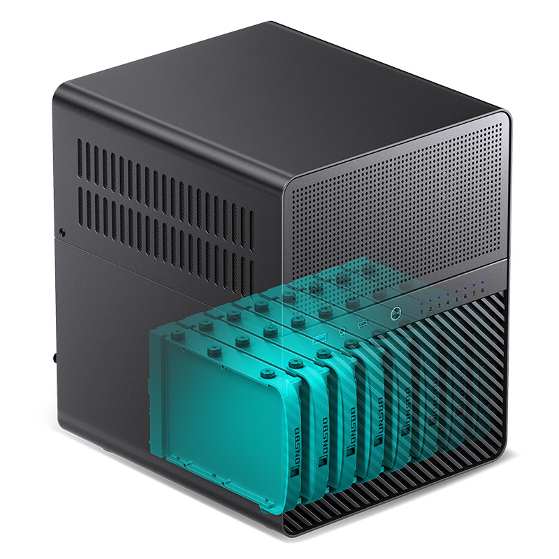 Jual JONSBO N3 Mini NAS Case ITX 8+1 sk Mini Aluminum with Steel Plate ...