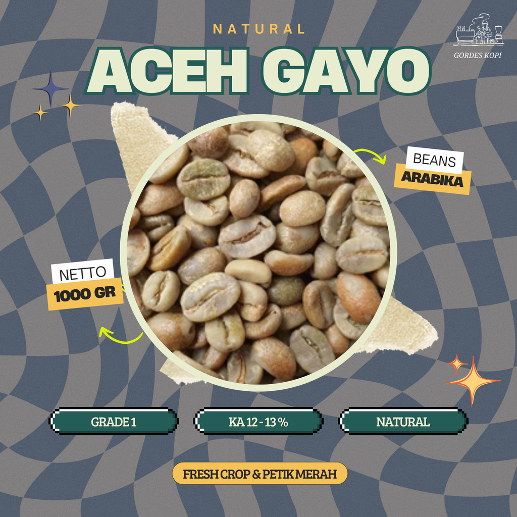 Jual Green Bean Arabika Natural Aceh gayo | Biji Kopi Mentah 1Kg ...