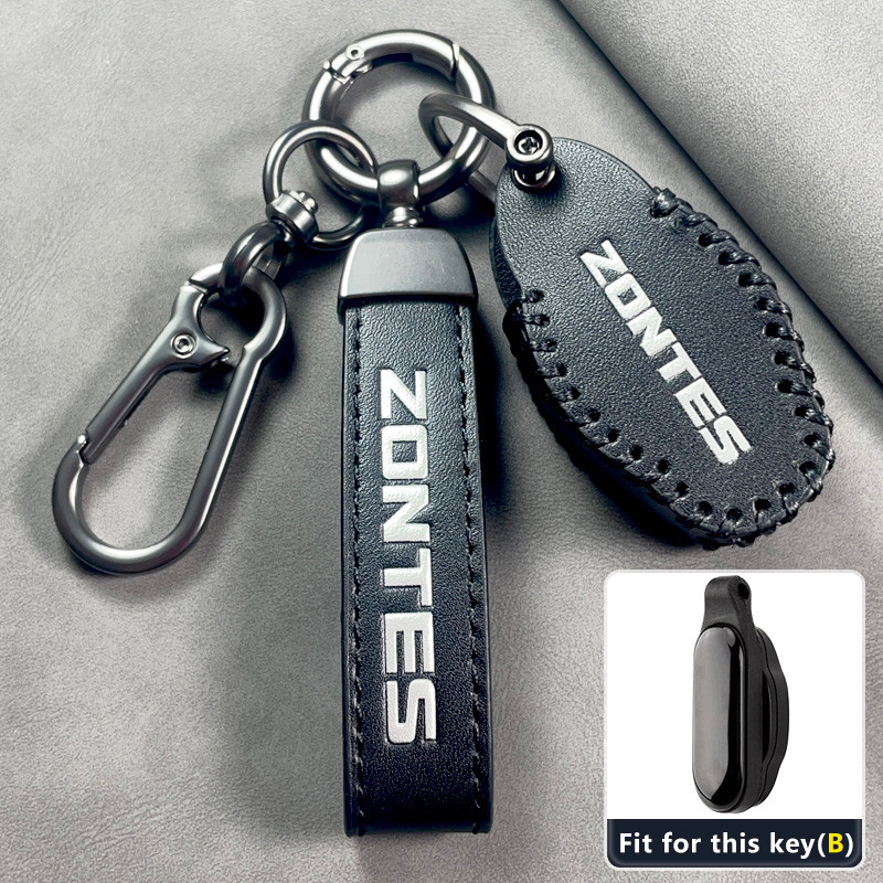 Jual Leather Motorcycle Key Case for Zontes Kiden GK350 125m 150m 150D ...