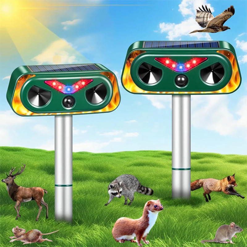 Jual 1-2PCS Flashing LED Bird Repellent Upgraded Flame Light Animal ...