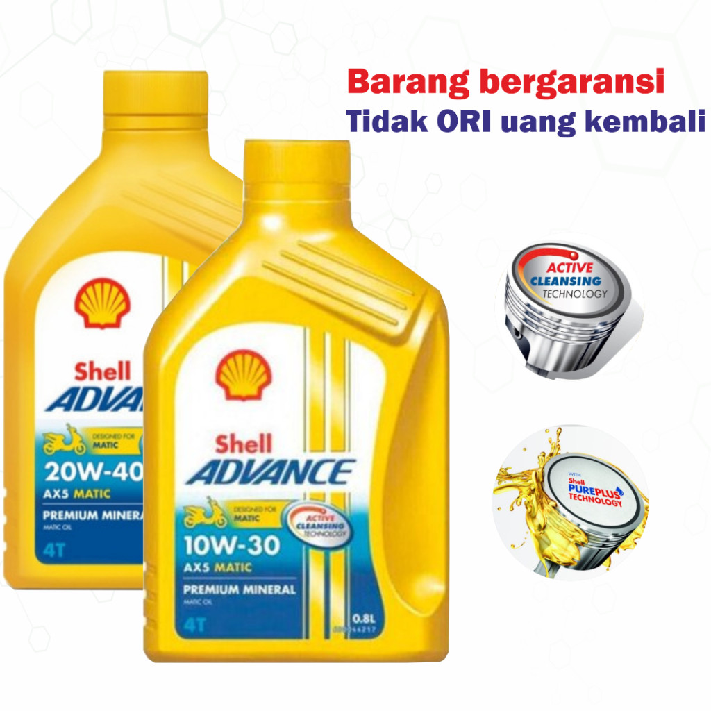 Jual Bisa SCAN Oli Shell Matic AX5 Scooter Matic 800ml Premium Mineral ...