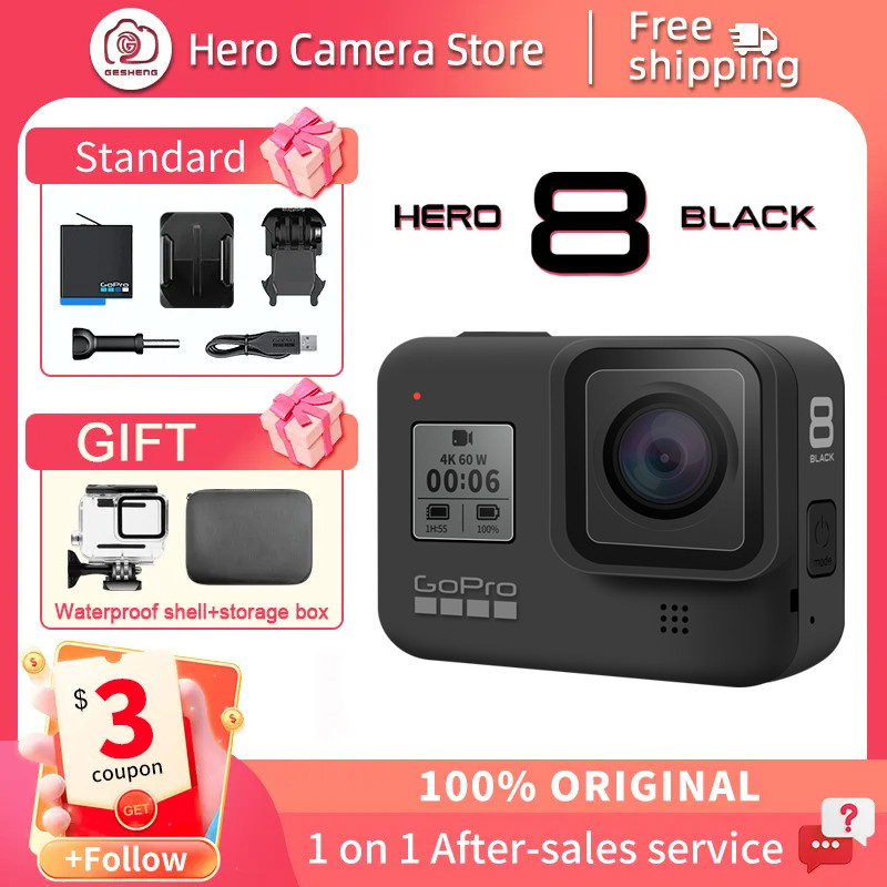 Jual GoPro HERO8 Black Action camera pro fessional UHD 4K Video go pro ...