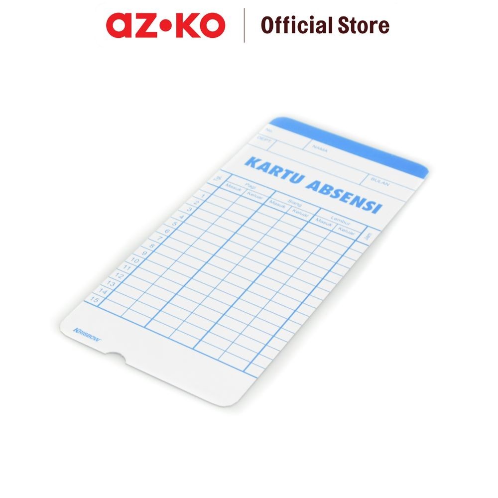 Jual AZKO KRISBOW Set Kartu Absensi 100 Pcs Absensi Karyawan Mesin ...