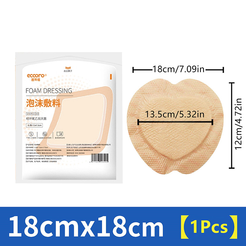 Jual 5 Sizes Foam Dressing With Border Pressure Ulcer Pat Adhesive ...