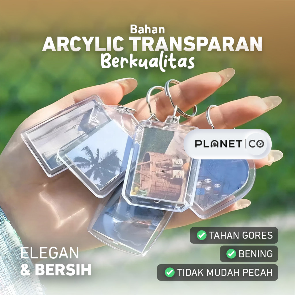 Jual PLANET CO Gantungan Kunci Akrilik Transparan Ganti Keychain ...