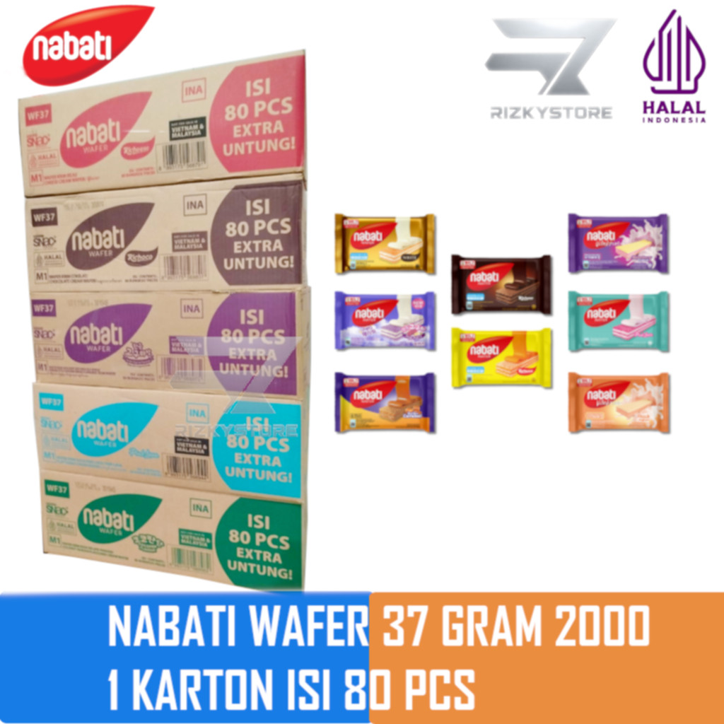 Jual PER KARTON Nabati Wafer 2000 an 37gr ISI 80 PCS | Shopee Indonesia