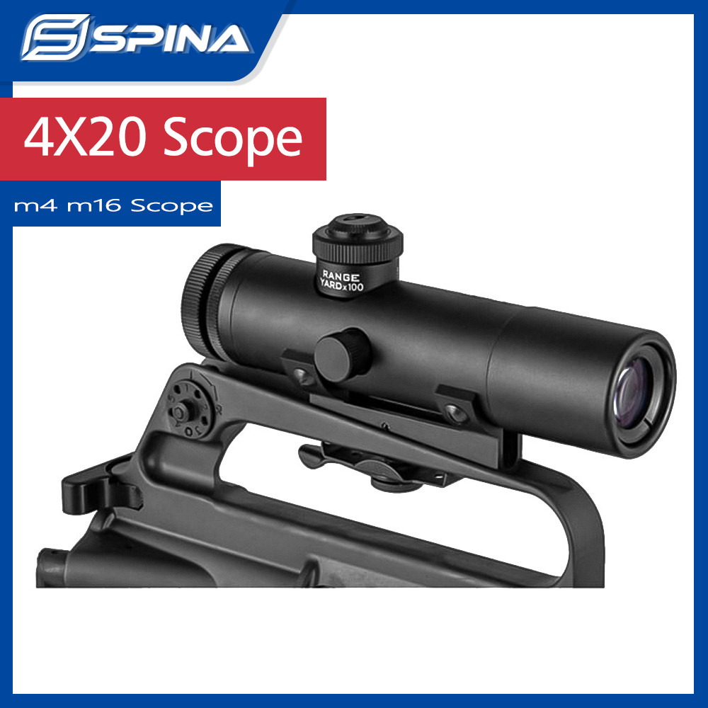 Jual Tactical Hunting HD 4X20 Rifle Scope Sight M4 M16 Rifle Scope With ...