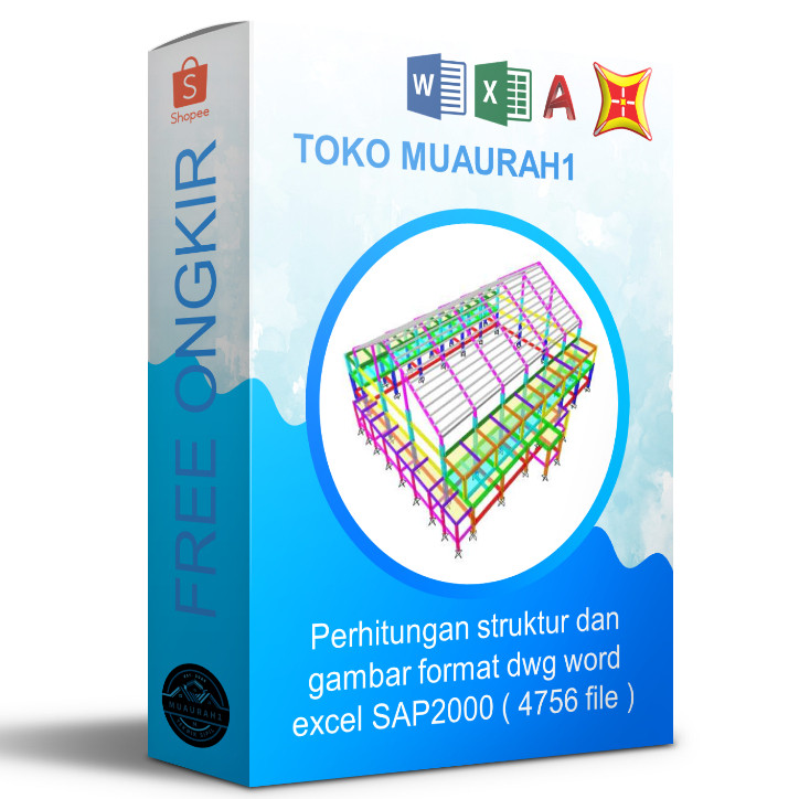 Jual perhitungan struktur dan gambar format dwg word excel SAP2000 ( 4756 file - 8 gb ) | Shopee ...