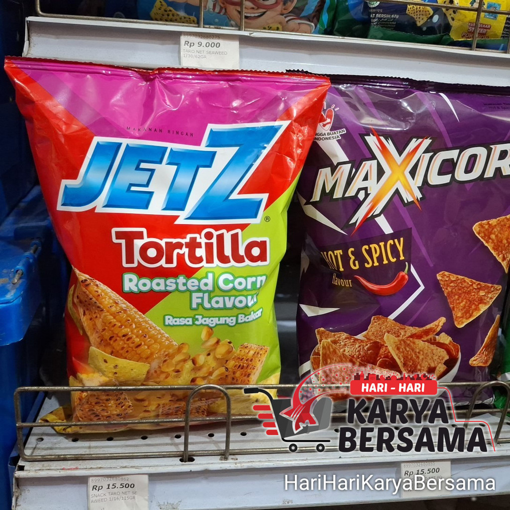Jual MAKANAN RINGAN SNACK CEMILAN JETZ TORTILLA ROASTED CORN FLAVOUR ...