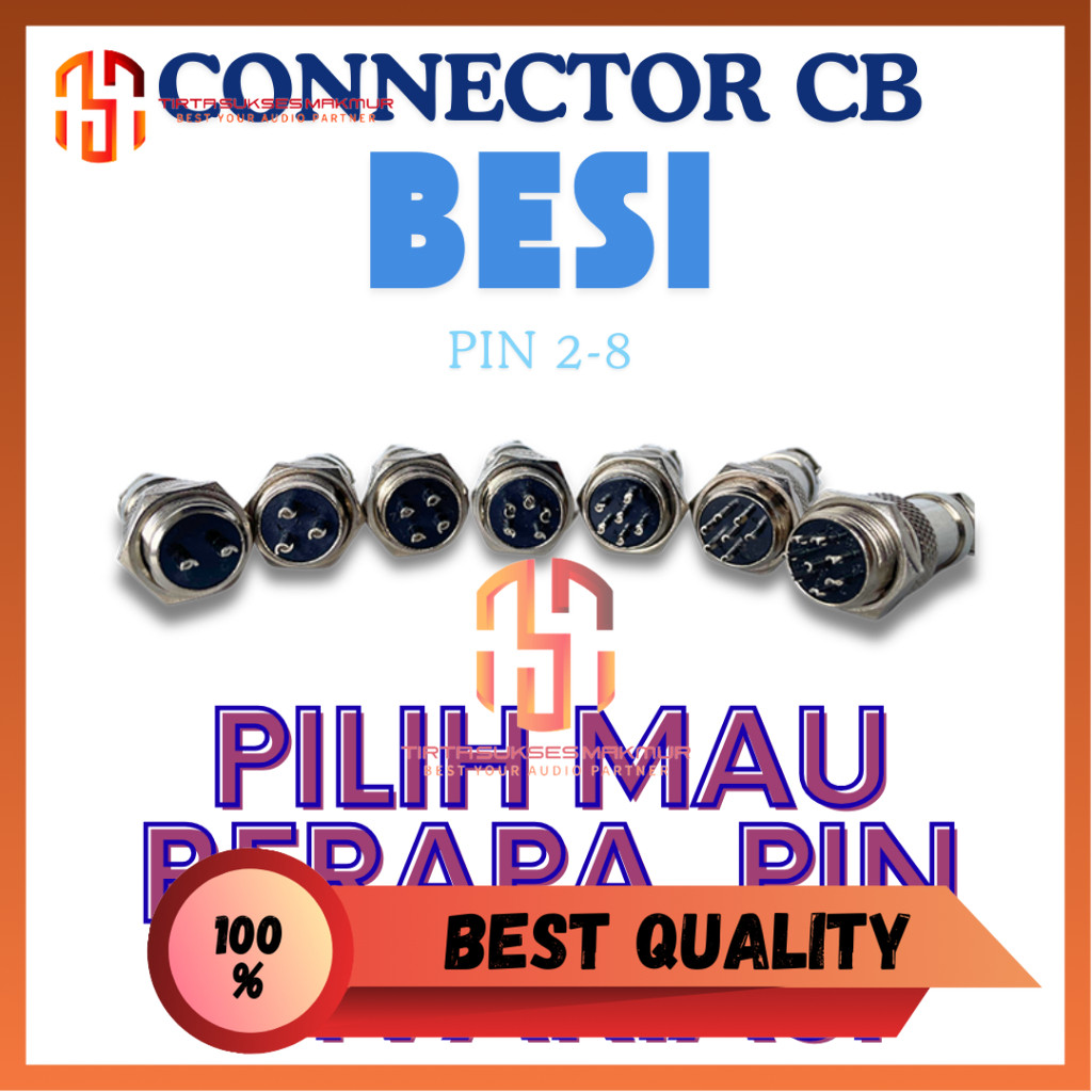 Jual Connector Konektor CB ukuran GX16 2 3 4 5 6 7 8 Pin Male Female ...