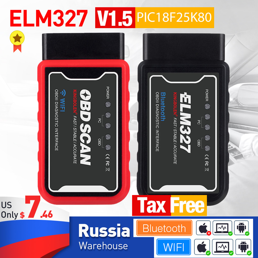 Jual ELM327 V1.5 OBD2 Scanner WiFi BT PIC18F25K80 ip OBI agnostic Tools ...
