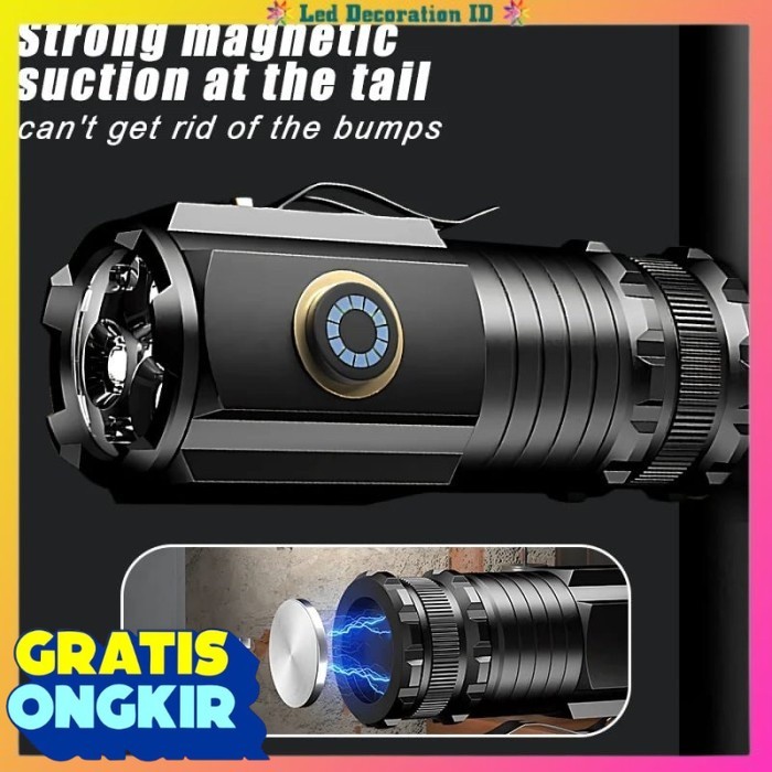 Jual SENTER SWAT POLICE MINI SUPER TERANG / SENTER LED RECHARGEABLE ...
