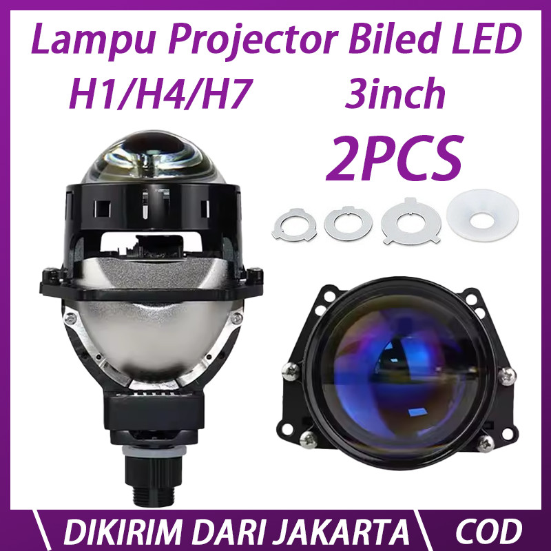 Jual /Ready stok\ 3 INCH Fiber Karbon DC 12V/HighBeam 55W LowBeam 50W ...