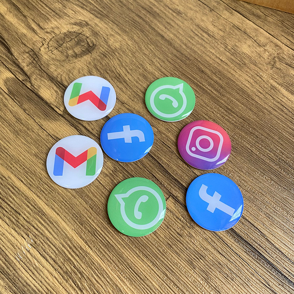 Jual On Metal tagram Facebook Whatsapp Gmail NFC Tag Sticker Epoxy ...