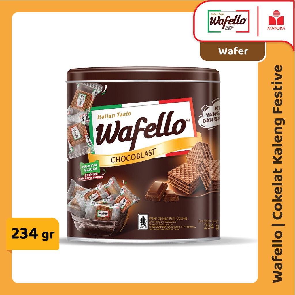 Jual Wafer Wafello Cokelat Kaleng Festive | Shopee Indonesia