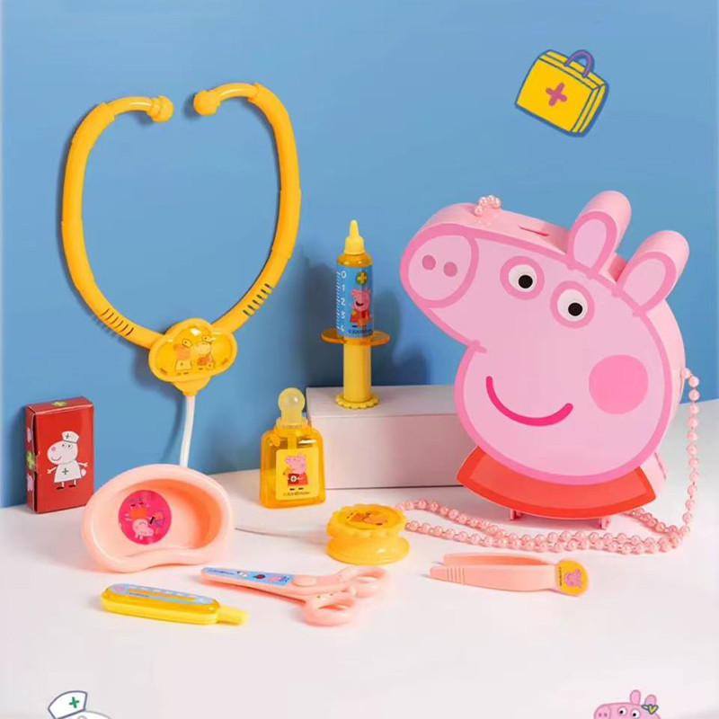Jual Doctor Peppa Pig Stethoscope Mecal Case Nurse Injection Children ...