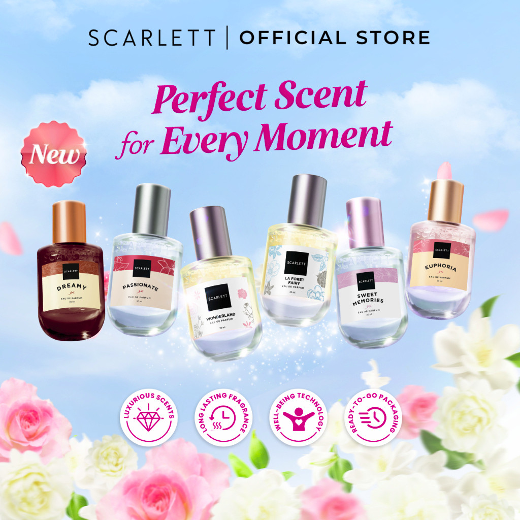 Jual INSPIRED Scarlett Whitening Eau De Parfum Sweet Memories & Dreamy ...