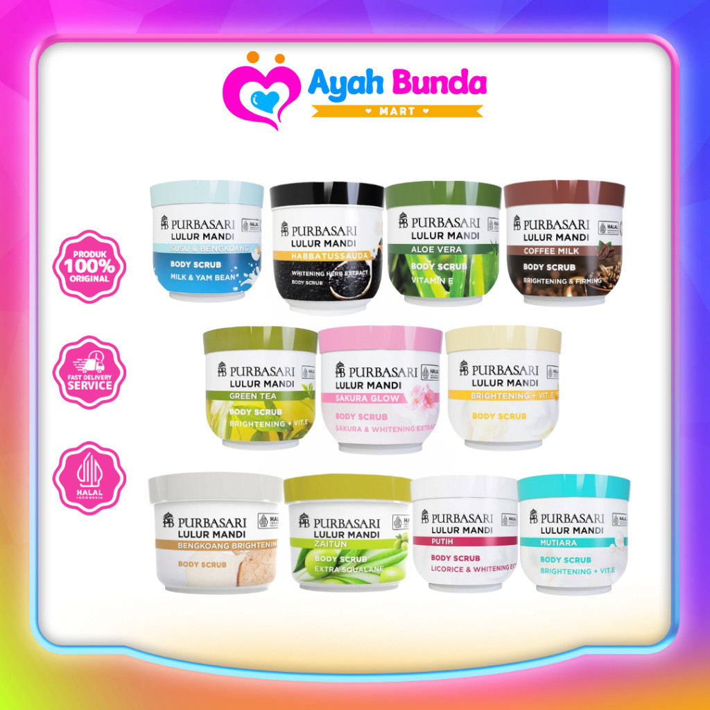 Jual Purbasari Lulur Mandi Body Scrub 100gr - 200gr Mencerahkan dan ...