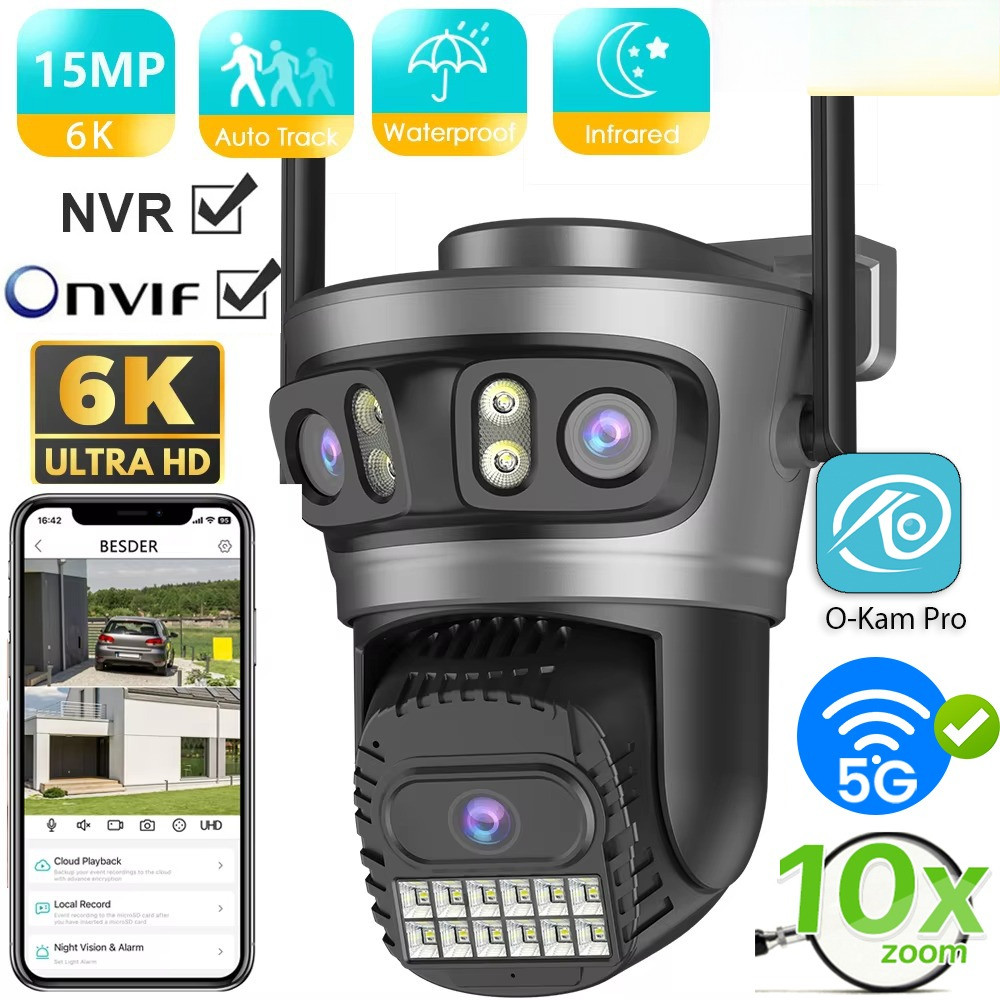 Jual 15MP Wifi Camera Outdoor Auto Tracking Multi Screens 10X gital ...