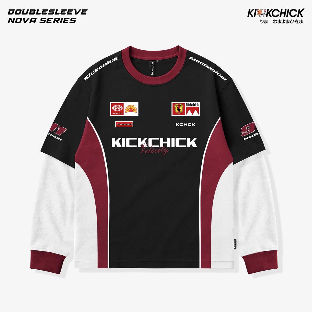 Jual Kickchick Doublesleeve Nova Velocity Black | Kaos Atasan | Lengan ...