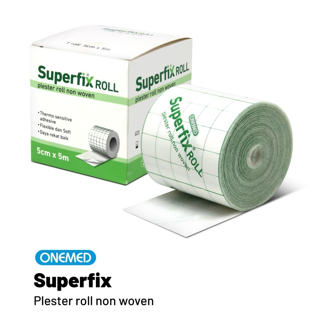 Jual Plester Putih Elastis SUPERFIX 5x1 5cm 1meter Roll Non Woven ...