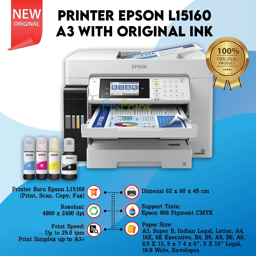 Jual Printer Epson Ink Tank L14150 / M15140 / L15150 / L15160 A3+ WiFi ...