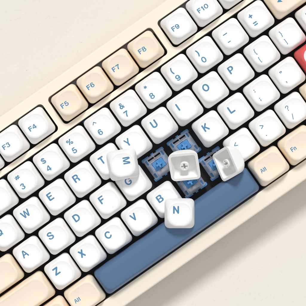 Jual KBDiy GMK Soymilk Keycaps Retro KOA Profile PBT Keycap For Aula ...