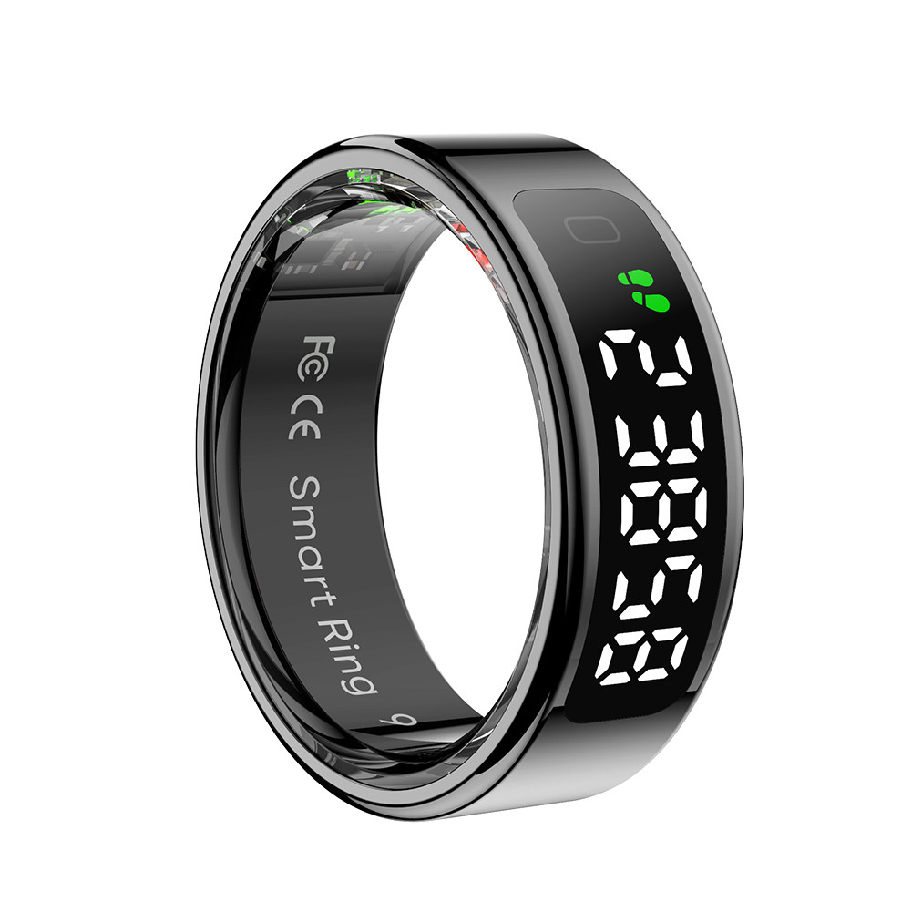 Jual R11 Smart Ring with splay Screen Touch Health Manager 5 ATM Waterproof Fitness Sleep ...